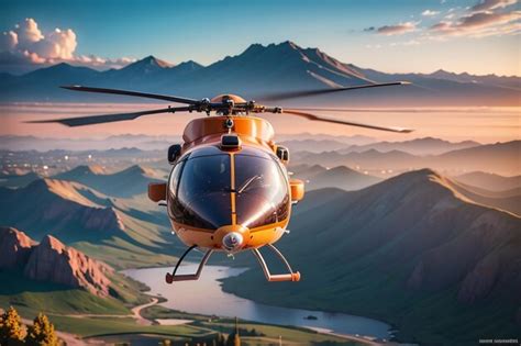 Premium Ai Image Military Helicopter Hover War Weapon Rescue Helicopter Civil Aircraft