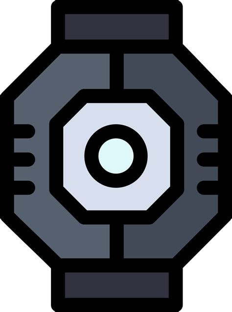 Airlock Capsule Component Module Pod Flat Color Icon Vector Icon Banner