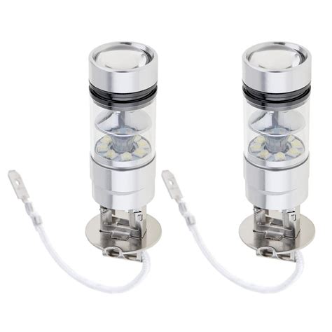 2pcs 12 V 100w H3 Led Bulb 20 Smd Car Fog Light Ch Grandado
