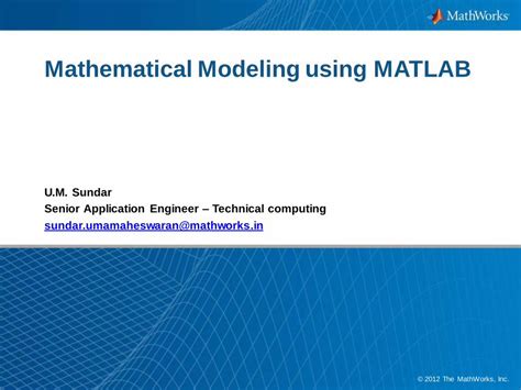 pdf mathematical modeling using matlab · pdf file introduction to