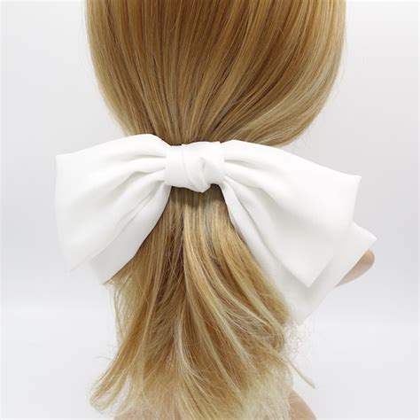 Giant Satin Hair Bow Droopy Stylish Women Hair Accessory Etsy