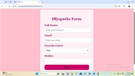 How To Create Form Using Html And Css For Beginners Youtube