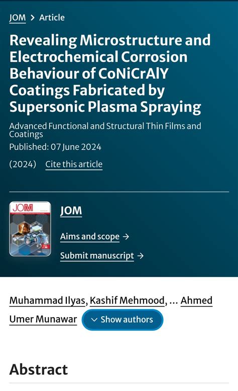Muhammad Ilyas On Linkedin Materialsscience Research Coatings