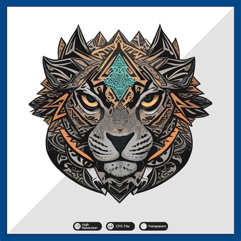 Una Cabeza De Leopardo De Colores Vector Premium