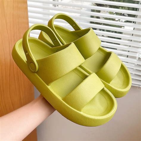 Summer Women Flip Flops Slippers Solid Thick Eva Platform Non Slip Heel