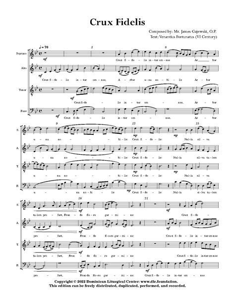 Crux Fidelis Gajewski James Imslp