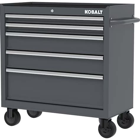 Kobalt 36 In W X 38 In H 5 Drawer Steel Rolling Tool Cabinet Gray