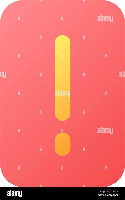 Exclamation Mark Pixel Perfect Flat Gradient Color Ui Icon Stock Vector Image And Art Alamy