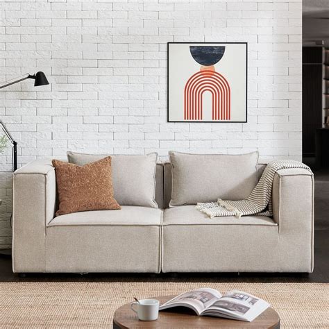 Juskys 2 Sitzer Domas 2 Teile S Modulare Couch Für Wohnzimmer
