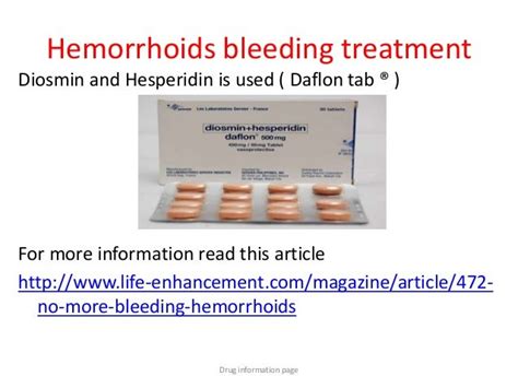 Hemorrhoids Drug Information Page