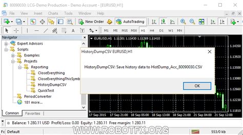 History Dump Csv With Heat Map For Excel Analysis Script Metatrader 4