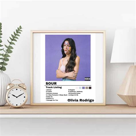 Olivia Rodrigo Sour Album Cover Music Print Olivia Rodrigo Poster