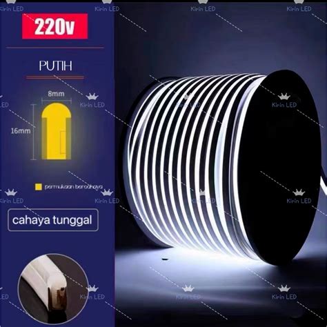 jual neon flex lampu led neon flex 6m 7m 8m 9m 10m selang 220v meteran