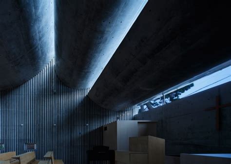 Six Curving Concrete Slabs Top A Japanese Church By Takeshi Hosaka