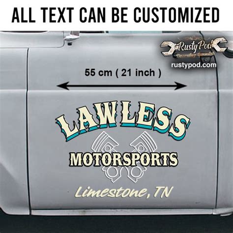 Personalized Chevy Hot Rod Truck Gasser Racing Car Door Art