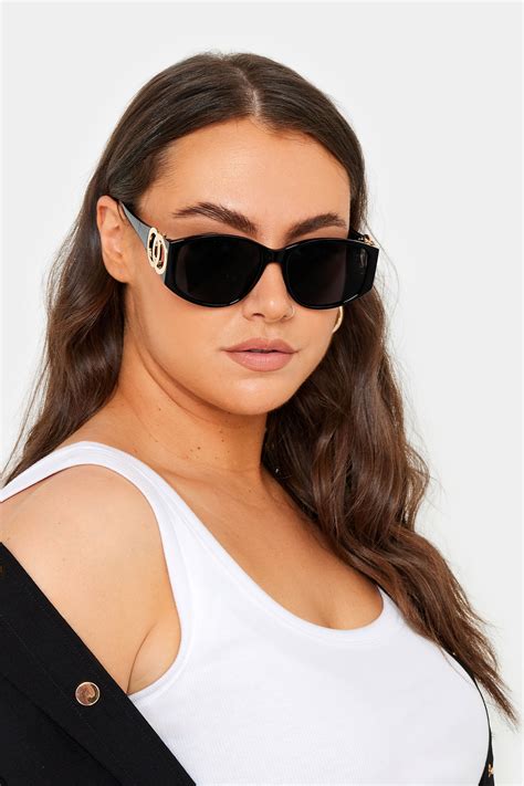 Black Circle Arm Detail Sunglasses Yours Clothing