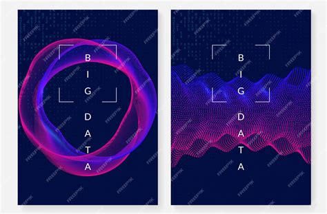 Premium Vector Visualization Cover Design Technology For Big Data