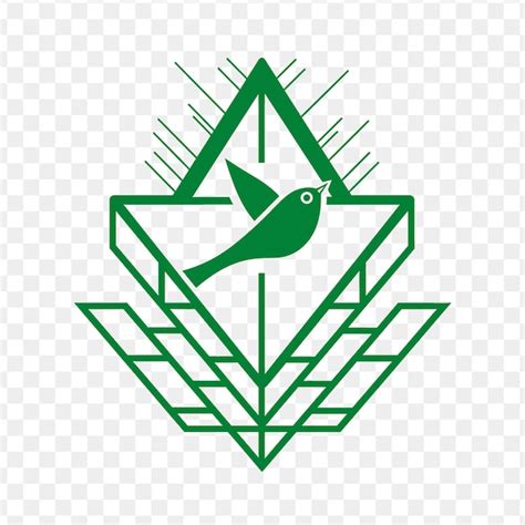 Premium Psd Wasabi Root Insignia Logo With Geometric Shapes And Bird