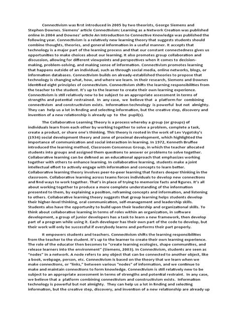 Theory 1 Pdf Constructivism Philosophy Of Education Learning Theory Education