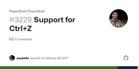 Support For Ctrlz · Issue 3229 · Powershellpowershell · Github