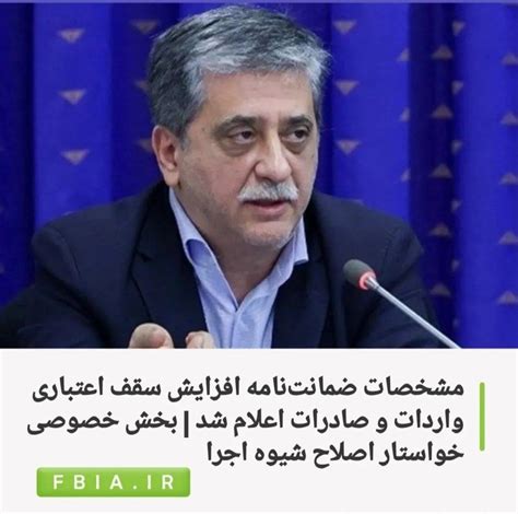 مشخصات ضمانت‌نامه افزایش سقف اعتباری واردات و صادرات اعلام شد بخش خصوصی… Fbia Ir