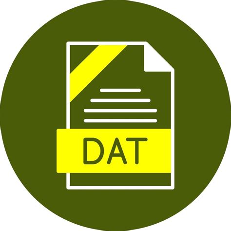 Dat Format Glyph Two Color Style Sample Icon 54726160 Vector Art At