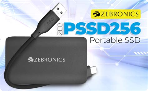 ZEBRONICS External Portable SSD GB PSSD With Type C Gen Sleek Metallic Design