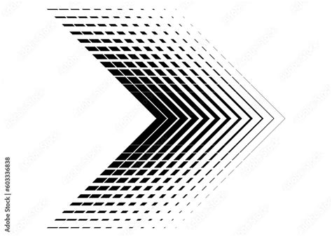 Vector Striped Black Arrow Modern Pattern Design Element Vector
