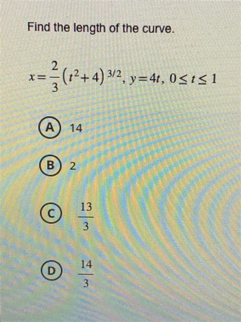 Solved Find The Length Of The Curve Chegg
