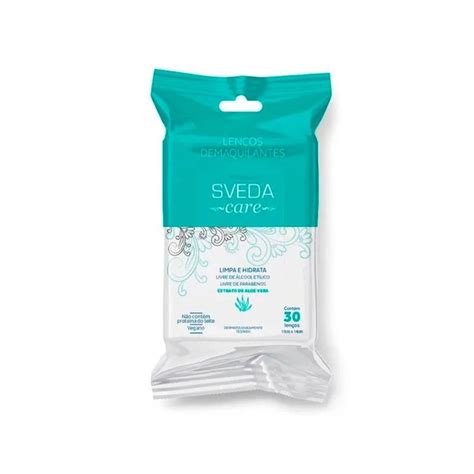 Lenço Demaquilante Sveda Care 30 Unidades