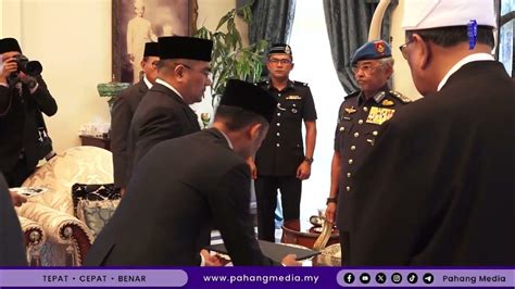 Adun Pelangai Angkat Sumpah Exco Pahang Youtube