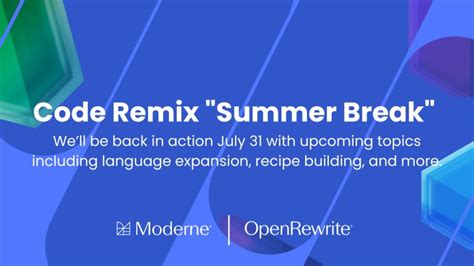 Moderne On Linkedin Code Remix Weekly Is On Holiday This Week 🏖️ We