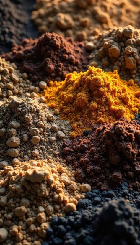 Variety Of Soil Samples Contrasting Textures Environmental Science