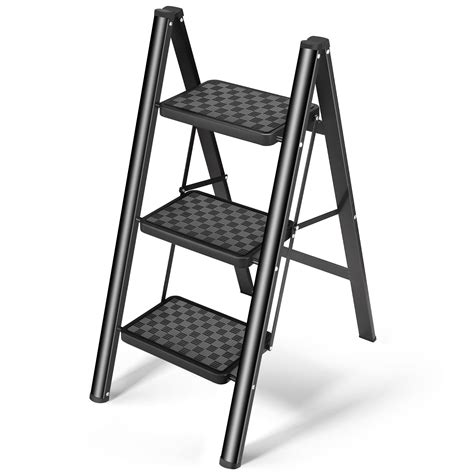 Hbtower 3 Step Ladder Folding Step Stool 330 Lbs