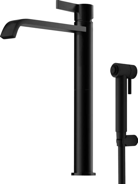 Pesuallashana Tapwell Arm089 Bidé Matte Black Korkea Malli Bideesuihkulla Mattamusta