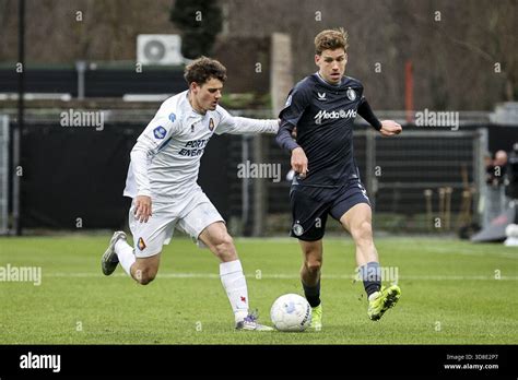 Velsen L R Patrick Brouwer Of Telstar And Gijs Smal Of Feyenoord During The Dutch Eredivisie