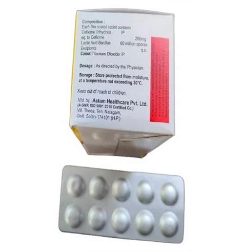 Cefixime And Lactic Acid Bacillus Tablets Mg At Box In Kalyan