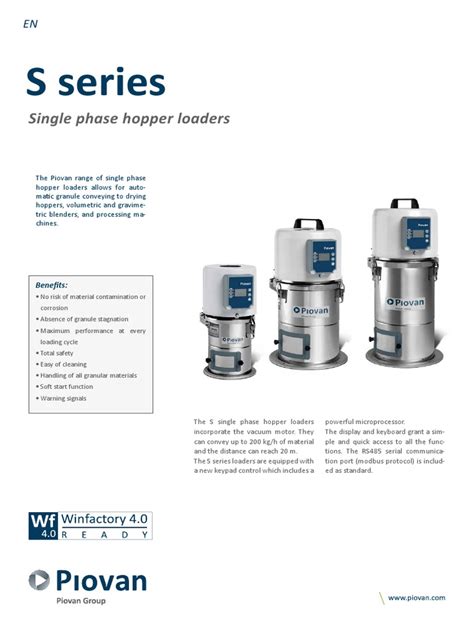 Piovan Sseries En Pdf Electric Motor Electrical Engineering