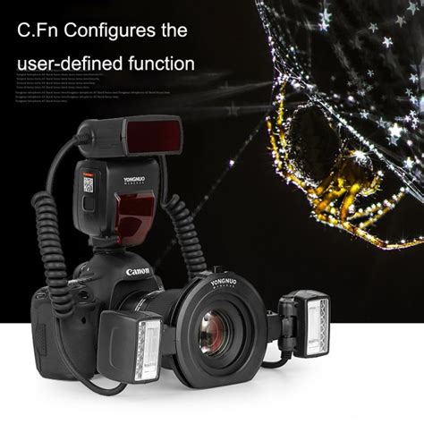 For Canon Ttl Oral Insect Insect Teeth Ring Light Yongnuo Yn24ex Macro Ring Flash Speedlite Black
