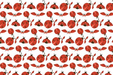 Premium Vector Cute Flying Love Bugs Seamless Pattern Background