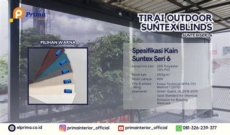 Tirai Outdoor Suntex Blind Solo Solusi Elegan Untuk Kenyamanan Ruang