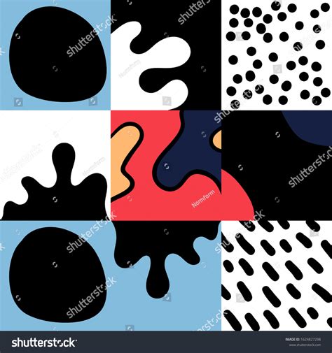 Geometric Artwork Design Simple Shapes Figures Stock Vector Royalty