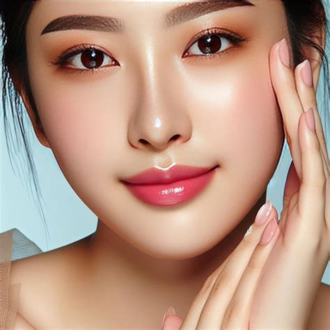 Premium Photo Asian Womans Makeup Face Woman Testing Cosmetics