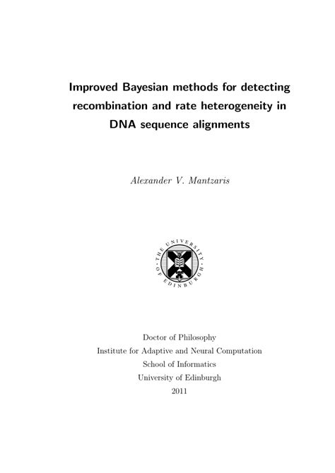 Pdf Improved Bayesian Methods For Detecting Recombination And Rate