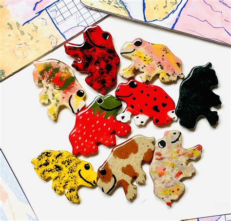 A Colourful Bunch Of Ceramic Froggies I Made 🐸😊 R Frogs