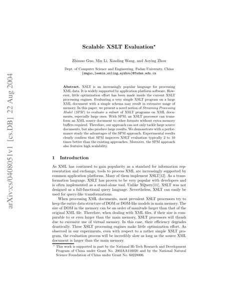 PDF Scalable XSLT Evaluation
