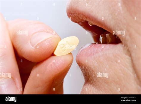 Ondansetron Anti Nausea Drug A Patient Taking A Tablet Containing The