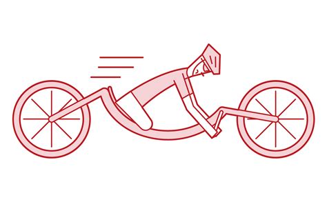 패럴림픽 사이클리스트핸드 바이크를 타는 남성 일러스트 무료 일러스트 소재집 Kukukeke