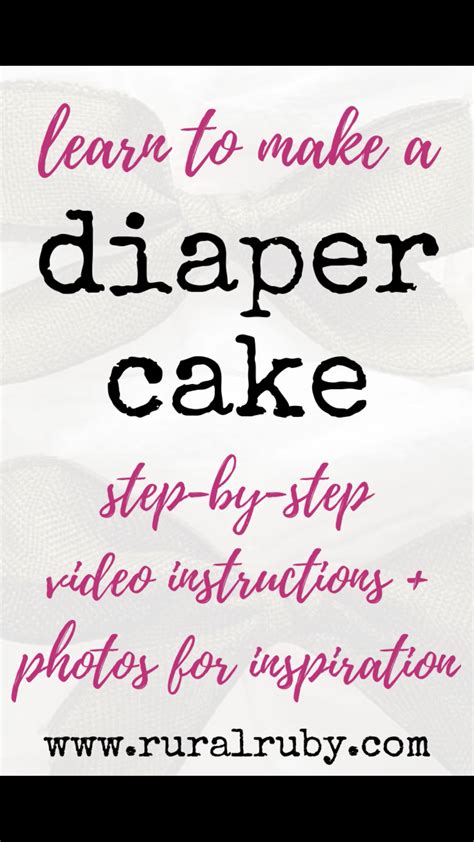 Step By Step Diaper Cake Video Tutorial Artofit