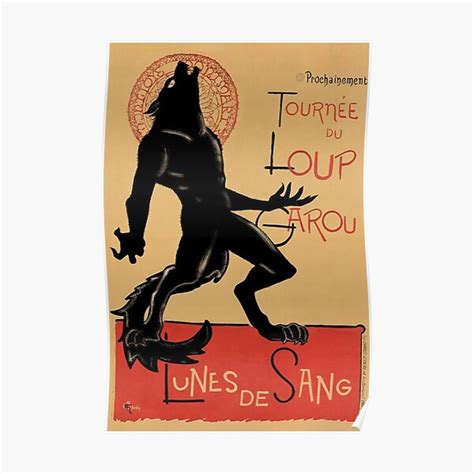 Loup Garou Poster For Sale By Johncoxg Redbubble